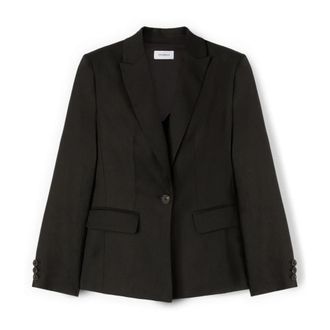 Motivi Leinen-Lyocell-Blazer - - Jackets - Damen - Schwarzk - S