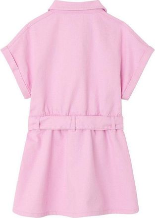 Vertbaudet Minikleid Hemdkleid mit Bindeg&uuml;rtel aus Twill, M&auml;dchen