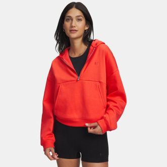 Under Armour Icon Fleece Hoodie mit.5-Zip f&uuml;r Damen Venom Rot / Venom Rot XXL