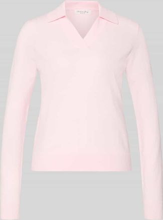 Christian Berg Regular Fit Longsleeve aus Viskose-Mix mit Polo-Kragen