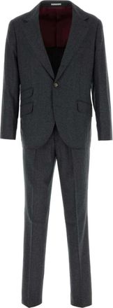 Brunello Cucinelli Flanell Anzug im Leisure Fit - - Suits - Herren - Grau - L