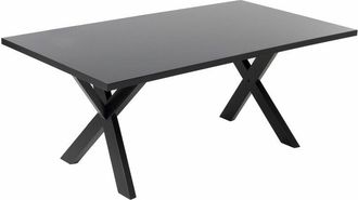 Beliani Esstisch LISALA Schwarz 180 cm 100 cm