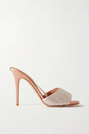 Valentino Garavani Private 105 Mules Aus Satin Mit Kristallen - Gold