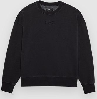 Fox Fox Wordmark Oversized Crew Fleece Pullover black