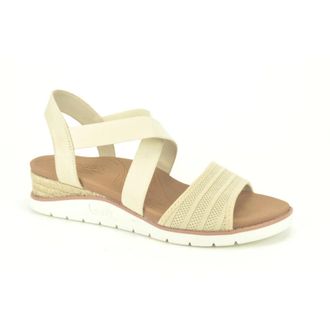 Skechers Beige Kreuz Sand Stoff - - Shoes - Damen - Beige - 40 EU