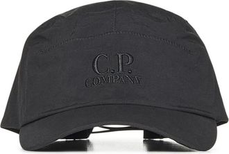 C.P. Company C.p. Company, Homme, Accessoires, Noir, Taille: ONE Size Casquette Logo Brod&eacute;