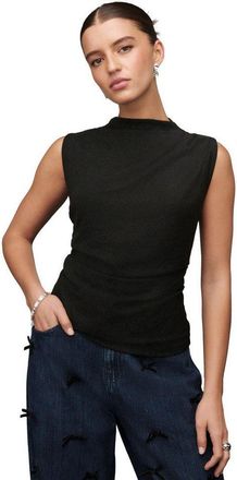 Next Blusentop Hochgeschlossenes, ärmelloses Jacquard-Oberteil (1-tlg)