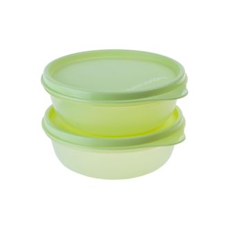 Tupperware Generisch TW kleine Hitparade Behälter Schüssel Set 2x 300 ml limette (inkl. 1x Magnet-Raupe)