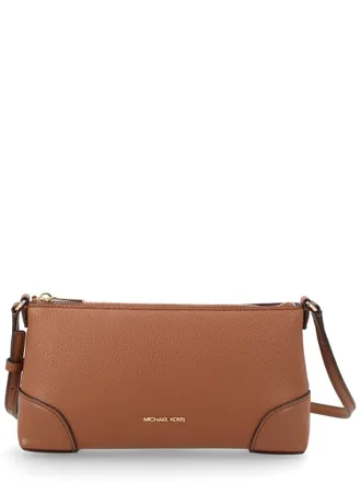 Michael Michael Kors Womens Shoulder Bag With Logo Brown Polyurethane