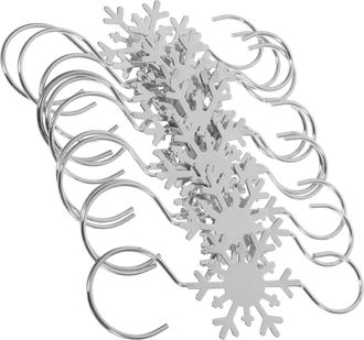 NUOBESTY 10 St&uuml;ck Metall Weihnachtshaken Silber Wiederverwendbare Strumpfhaken zum Aufh&auml;ngen Von Weihnachtsdekoration Wie Str&uuml;mpfen Girlanden und Kugeln Robust