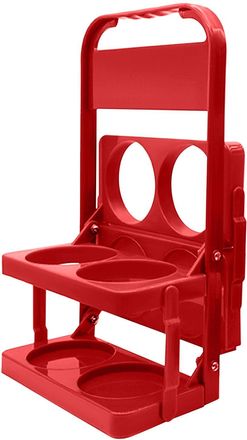 Generico Faltbarer Flaschenhalter, Polypropylen, 31,6 cm, 4 F&auml;cher, langlebiges Design, f&uuml;r Outdoor, Reisen, zusammenklappbares Weinregal f&uuml;r Getr&auml;nke, Picknic