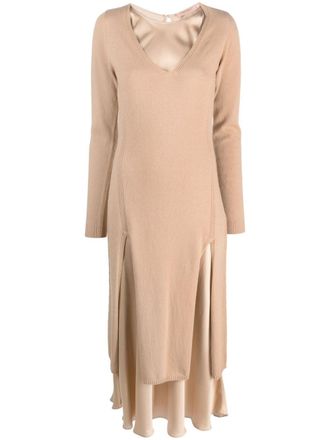 Twin-Set robe superpos&eacute;e &agrave; manches longues - Marron