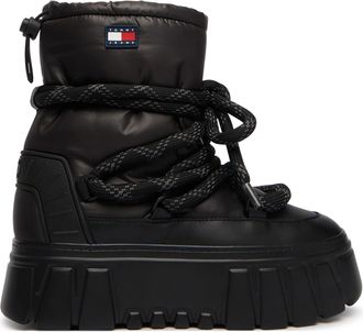 Tommy Jeans Schneeschuhe Tommy Jeans Tjw Platform Nylon Snowboot Wl EN0EN03163 Schwarz