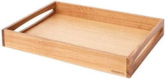 Continenta 4140 Oak Wood Tablett aus Eichenholz, Holz, Hellbraun 49 x 35 x 6 cm