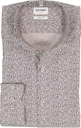 Olymp Herren Hemd braun Baumwoll-Stretch