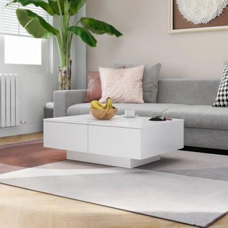 vidaXL Table basse Blanc 90x60x31 cm Agglom&eacute;r&eacute;