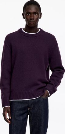 Arket Pullover Aus Schwerem Wollstrick -Lila