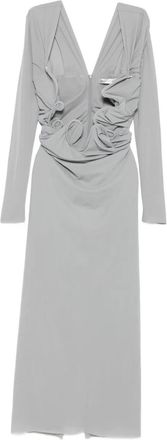 CHRISTOPHER ESBER robe drapée à manches longues - Gris