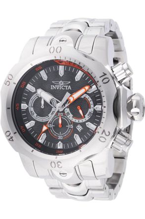 Invicta Venom 47930 Herrenuhr - Quarzwerk - Edelstahl mit schwarzem Zifferblatt - 54 mm