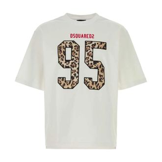 Dsquared2 Wild Leopard T-shirt - - Tops - Herren - Wei&szlig; - M