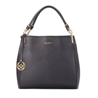 Kazar Gro&szlig;e marineblaue Handtasche mit Anh&auml;nger - - Bags - Damen - Blau - ONE SIZE