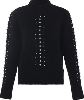 Faina Strickpullover Damen schwarz