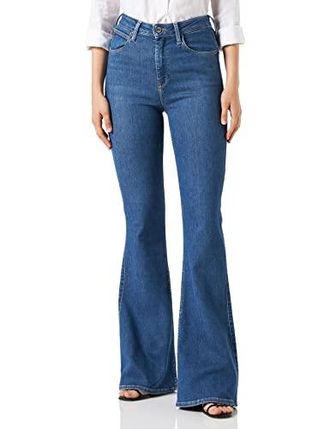 Lee Femme Flare Body Optix Jean vas, Bleu (Jackson Worn Ax), 29W 31L EU