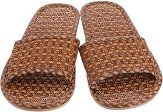 Frcolor Rotin Tressé et pour Maison été Sandales Bamboo Absorbant Humidité Semelle Tpr Antidérapante pour Intérieur et Plage