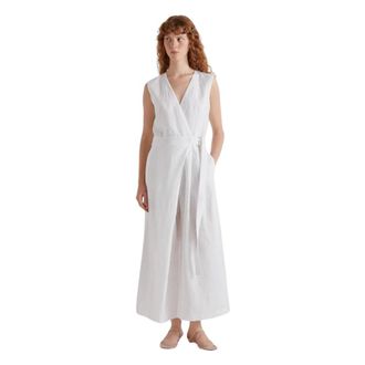 Meimeij Femme, Combinaisons et Ensembles, Blanc, Taille: 38 FR Long Sleeveless Jumpsuit