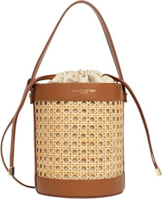Lancaster Femme, Sacs, Brun, Taille: ONE Size Sac Moyen Cannage Rotin Marron