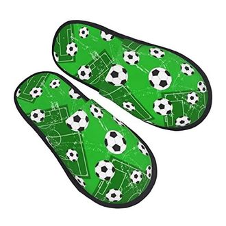 Generic Pantoufles Terrain De Football Unisexe Pantoufles DH&ocirc;tel Lavables Chaussons DInt&eacute;rieur Pour Automne H&ocirc;tel Camping M