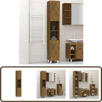 vidaXL Vidaxl - Badschrank Räuchereiche 30x30x179 cm Holzwerkstoff - Badeschrank - Badezimmermöbel - Holzschränke - Holzwerkstoff - Rauchereiche