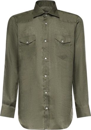 Sartorio Napoli Homme, Chemises, Vert, Taille: M Casual Shirt