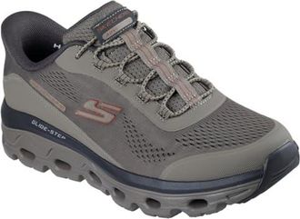 Skechers Homme Glide-Step Sole Glover Peak Basket, Taupe Textile/Synthetic/Trim, 42 EU