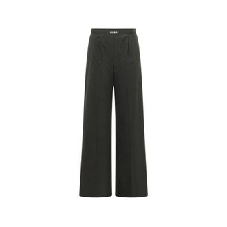 Msgm Msgm - Pantalon large - Femme - Pantalons - Noir - Taille: 40 FR