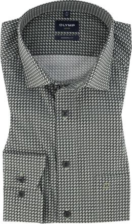 Olymp Herren Hemd grün gemustert