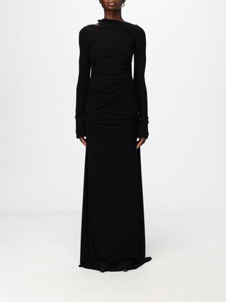 Eleh Robe de soir&eacute;e longue en cr&ecirc;pe &agrave; col montant et d&eacute;tails cut-out