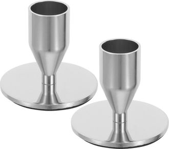 Garneck 2 St&uuml;ck Kerzenhalter aus Eisen Retro Kerzenst&auml;nder f&uuml;r Stumpen und Spitzkerzen Kompakte Tischdekoration f&uuml;r Wohnzimmer und Hochzeit Robuste Metall Dek