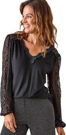 Daxon Tee-Shirt Manches Dentelle - Femme