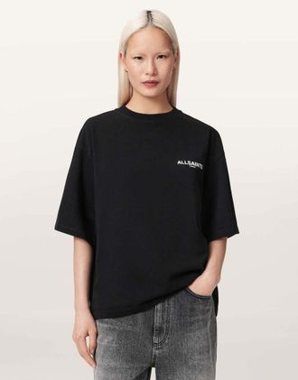 AllSaints Halis Amelie - T-Shirt in Schwarz
