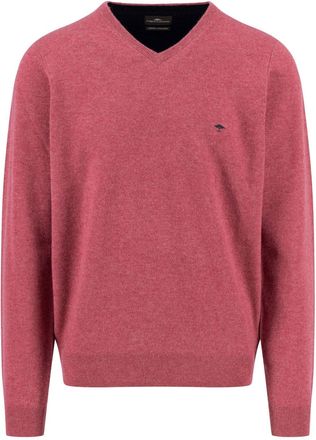 Fynch-Hatton Pullover aus Merino-Kaschmir mit V-Ausschnitt Berry / 3XL