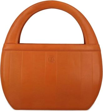 Fendi cabas à logo embossé (années 1980) - Marron