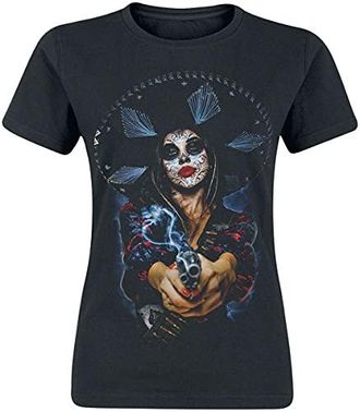 The Offspring G&eacute;n&eacute;rique The Offspring Bad Times Femme T-Shirt Manches Courtes Noir XXL 100% Coton Regular/Coupe Standard