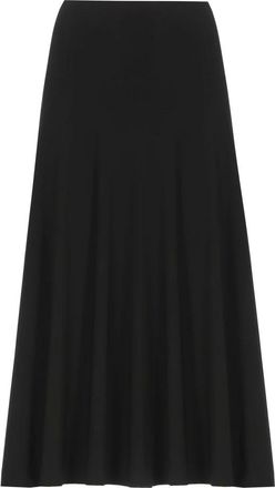 Norma Kamali Femme, Jupes, Noir, Taille: 42 FR Flared Midi Skirt