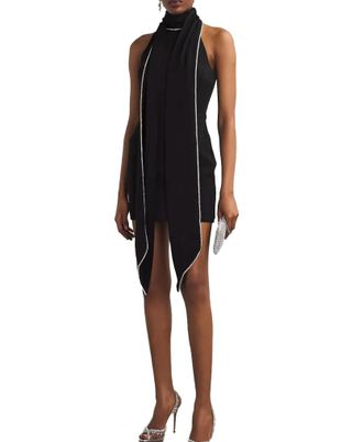 Alex Perry Embellished Scarf Mini Dress Size S