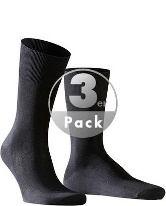 Falke Herren Socke schwarz Baumwolle unifarben