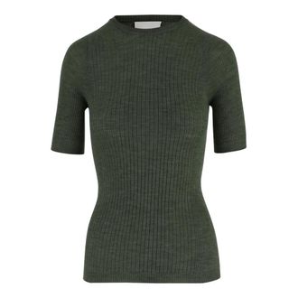 SA SU PHI Cashmere-Mischung Ripp-T-Shirt - - Knitwear - Damen - Gr&uuml;n - XL