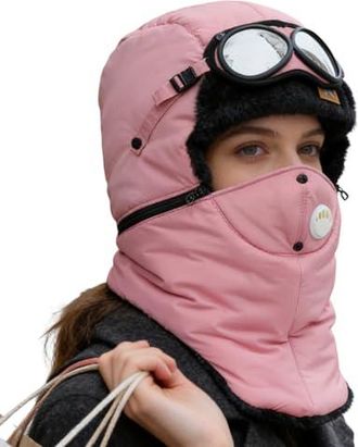 Generico Chapeaux dhiver | Couvre-chef imperm&eacute;able et r&eacute;sistant au froid - avec lunettes et antiper femmes - pour hommes, activit&eacute;s de plein air, cyclisme, cou