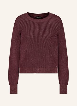 Monari Monari Pullover Mit Glitzegarn rot
