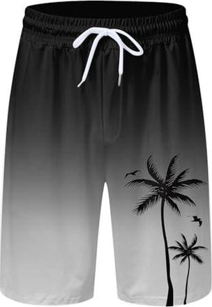 Generic Short De Bain Homme - Maillot De Bain Piscine Maillots Grande Taille Boxer Court Shorts Tropical Noir Calecon Confortable Mens Swimming Trunks Natatio